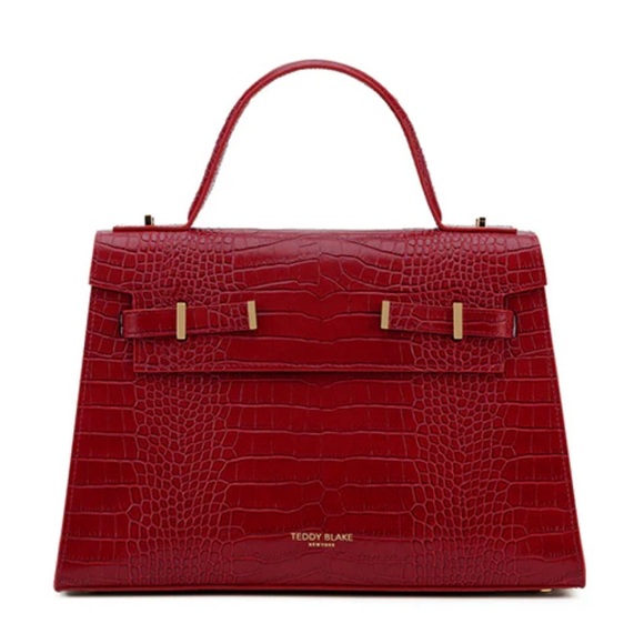 Ted Baker | Bags | Brand New Teddy Blake Ava Croco 4in Dark Red | Poshmark
